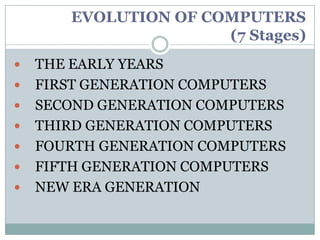 Evolution of computers latest | PPT