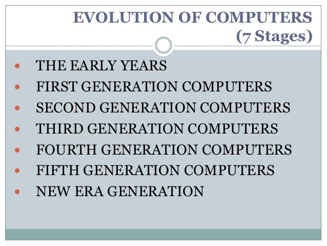 Evolution of computers latest