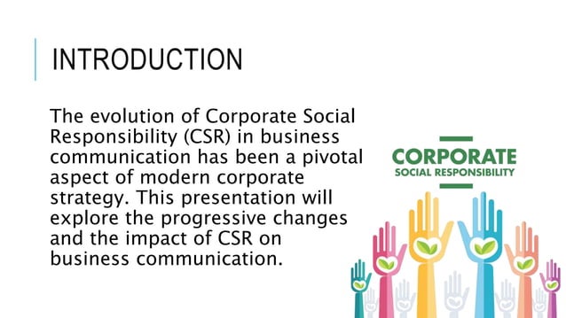 Evolution of CSR - Business Communication | PPTX