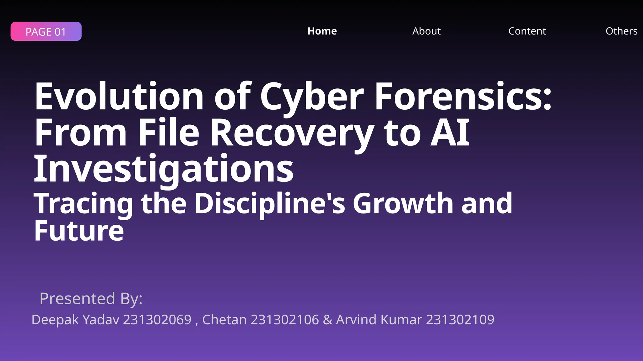 Evolution of Cyber Forensics in the felid of Cyber Security | PPTX