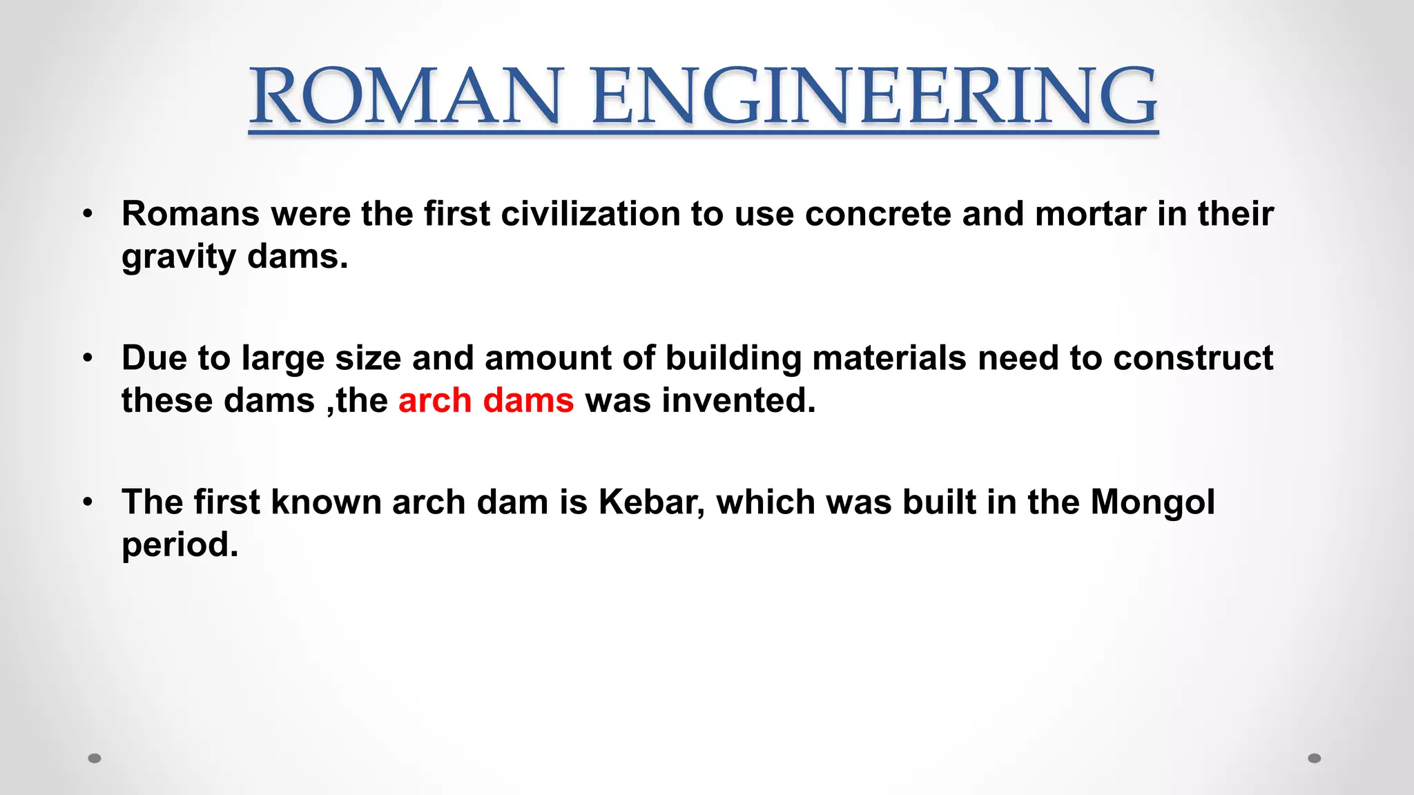 Evolution of dams | PPTX