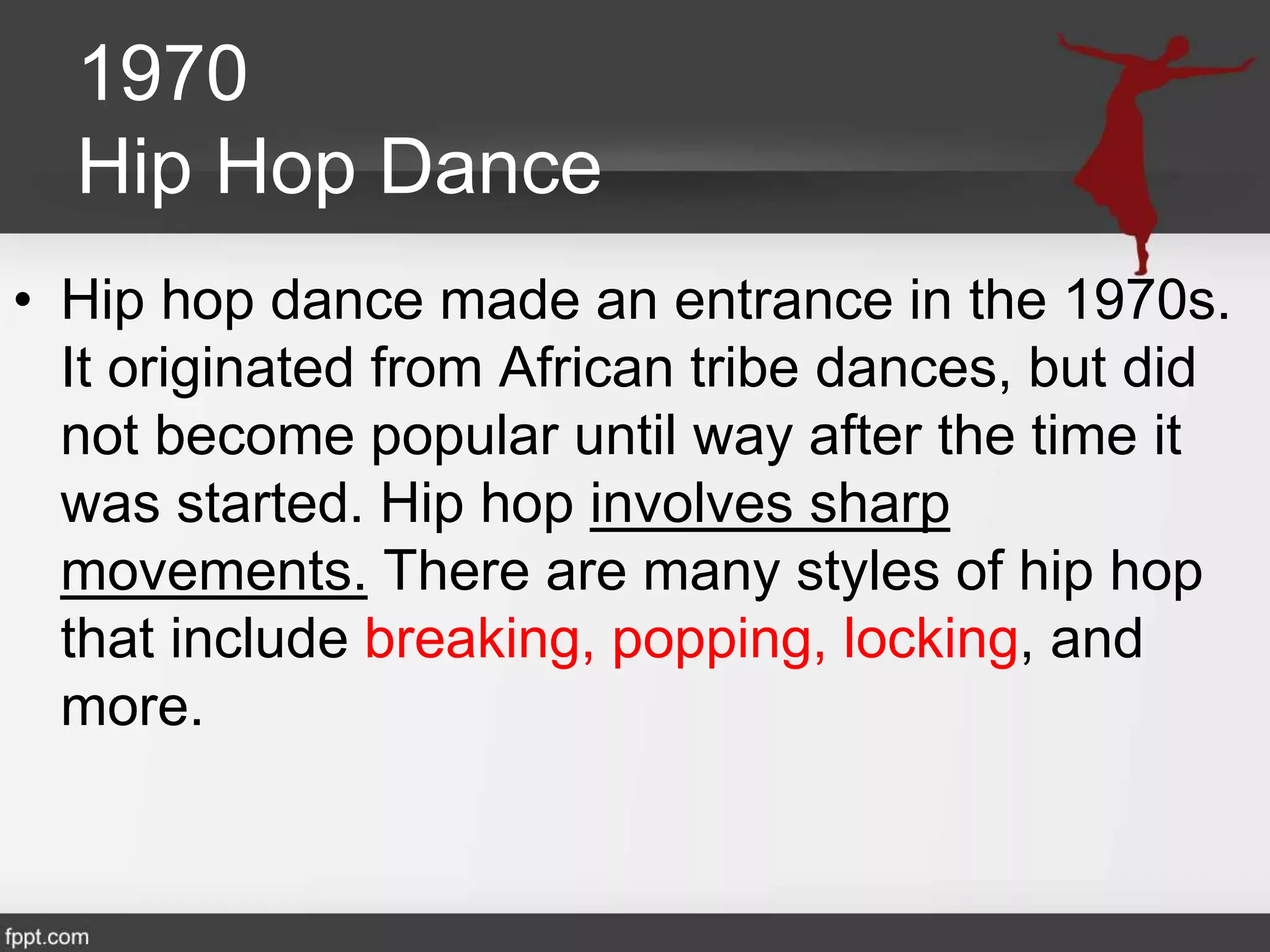 Evolution of dances | PPTX