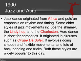 Evolution of dances | PPTX