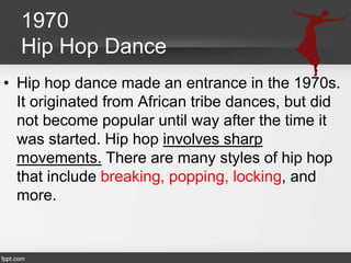 Evolution of dances | PPTX