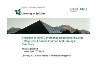 Evolution of data governance excellence | PPT