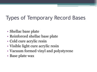 Evolution of denture base materials and reveiw of current ones | PPTX