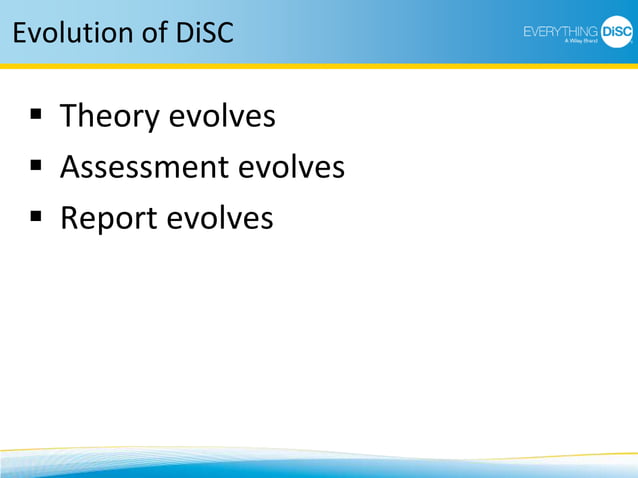 Evolution of DiSC | PPTX