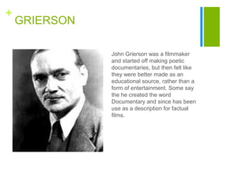 Evolution of documentary | PPTX | Documentary | Genres