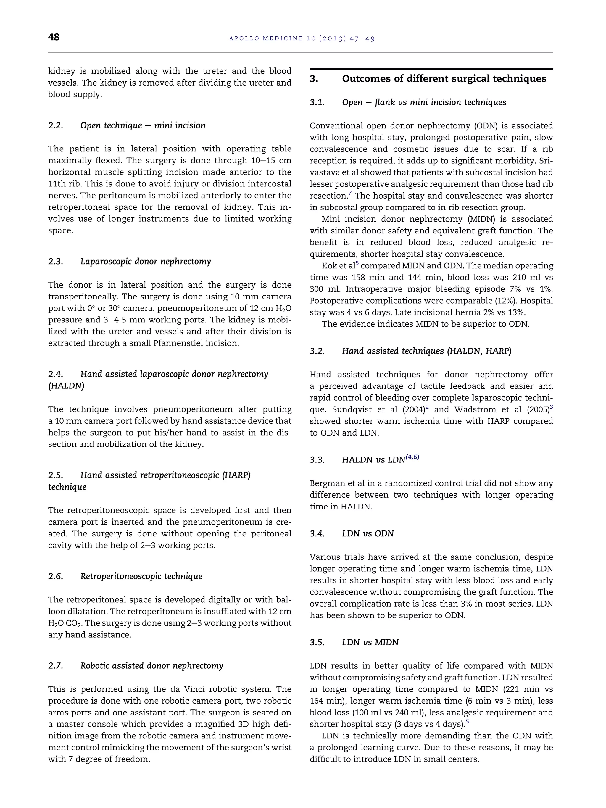 Evolution of donor nephrectomy | PDF