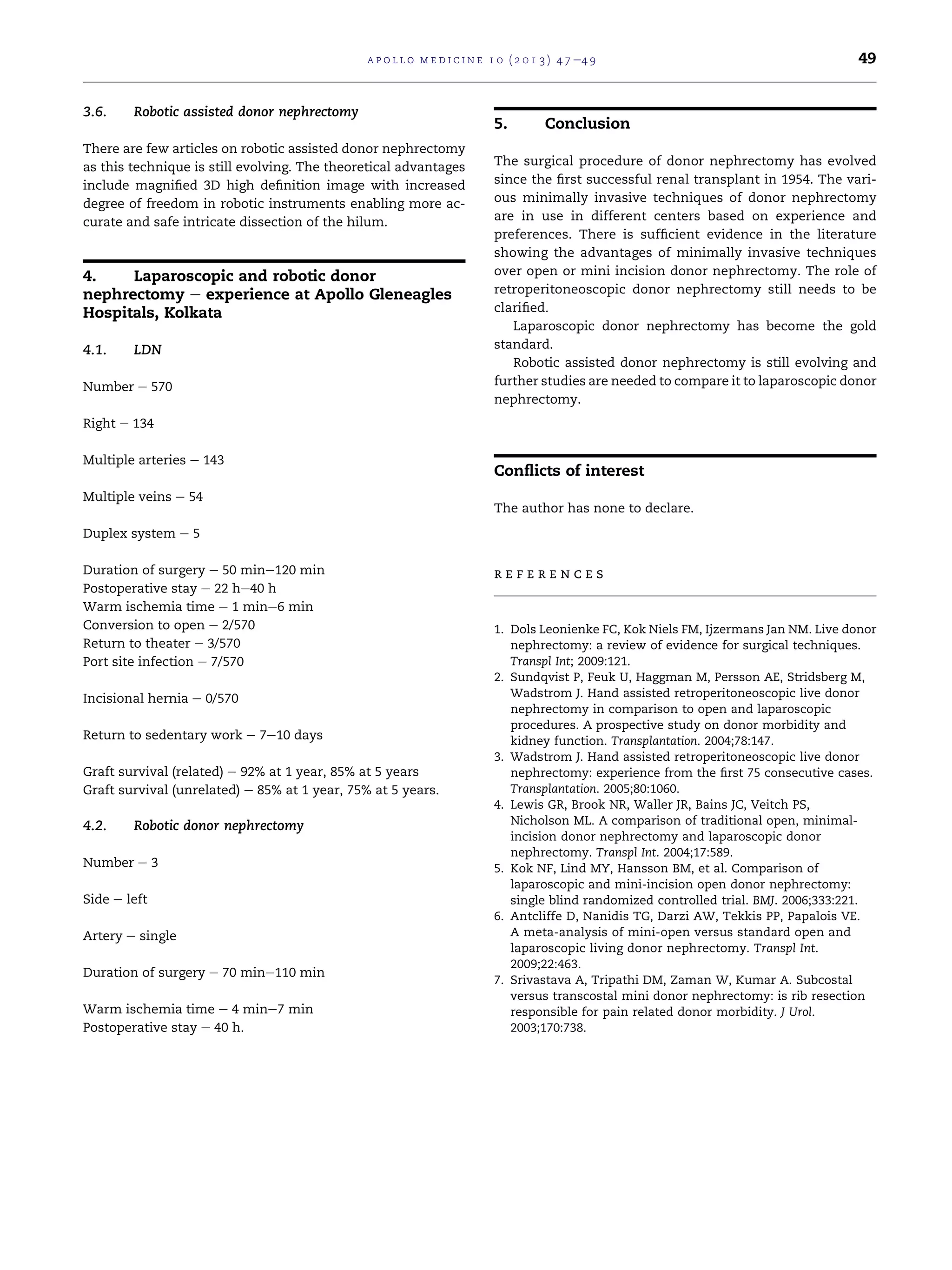 Evolution of donor nephrectomy | PDF