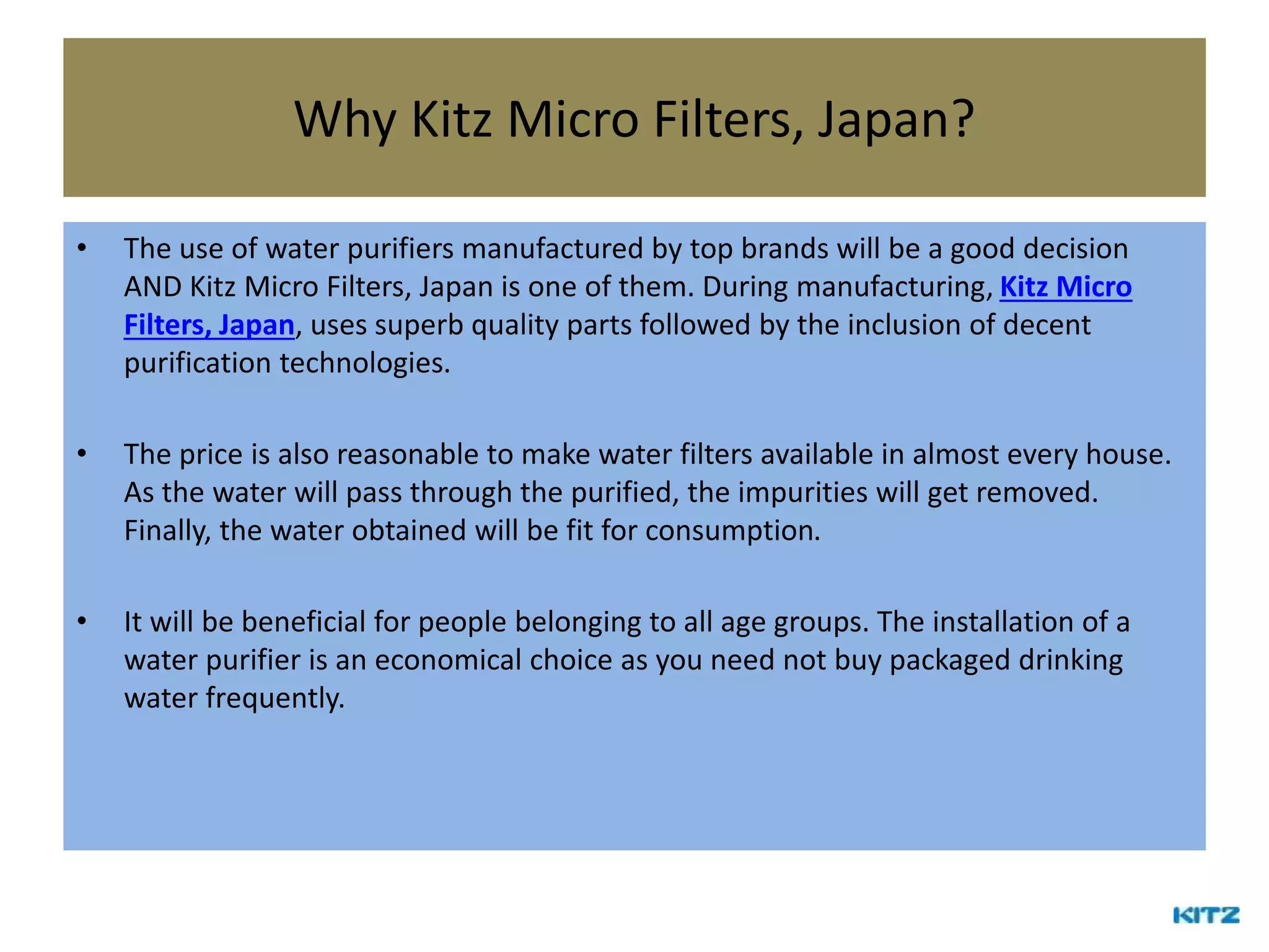Evolution of Drinking Water Quality and its Filtration Process in India ...