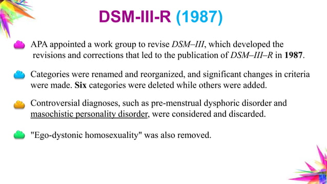 Evolution of DSM | PPTX | Sexual Conditions | Sexual Health