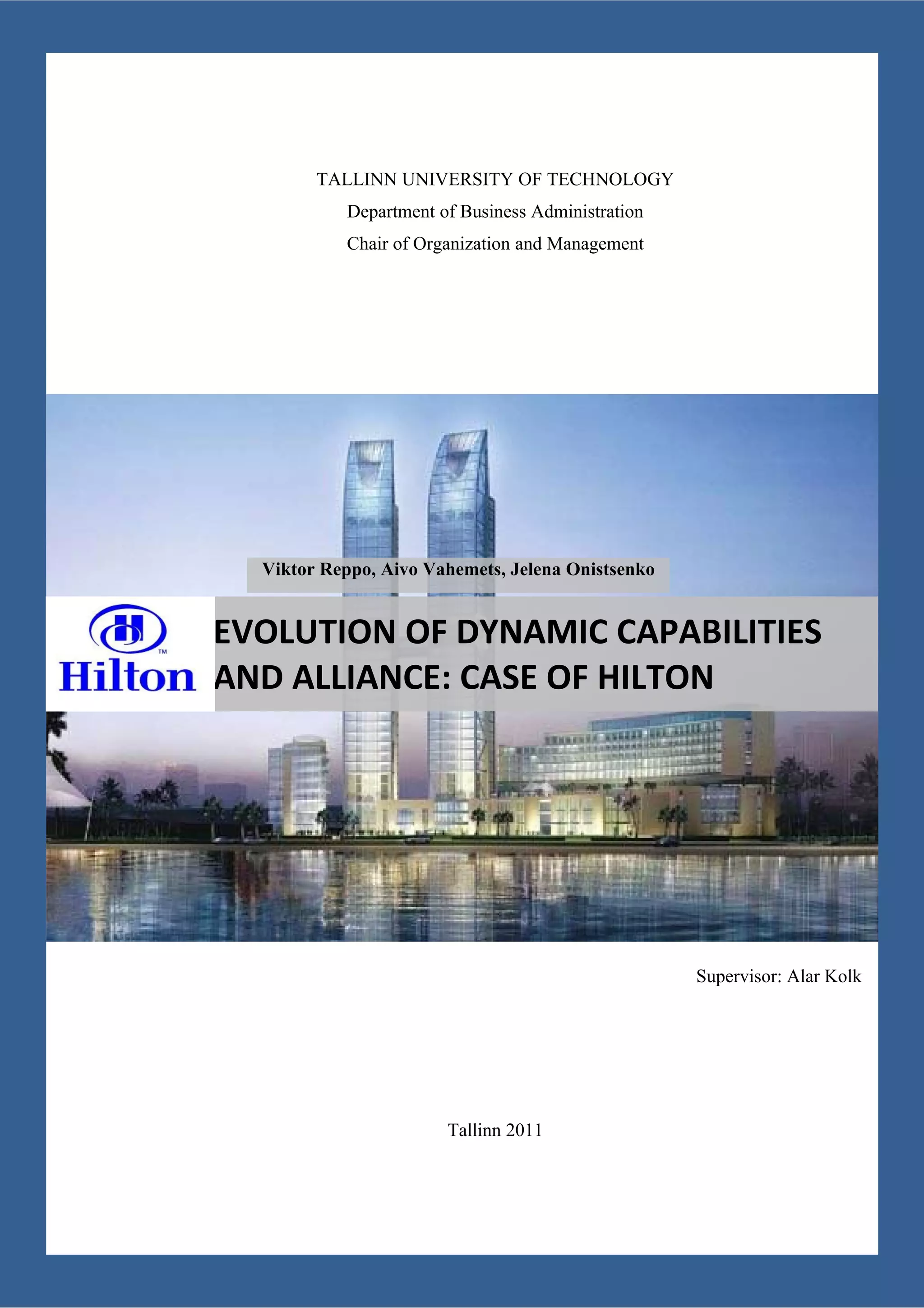 Evolution of Dynamic Capabilities and Alliance: Case of Hilton | DOC