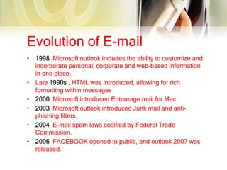 Evolution of e mail | PPTX