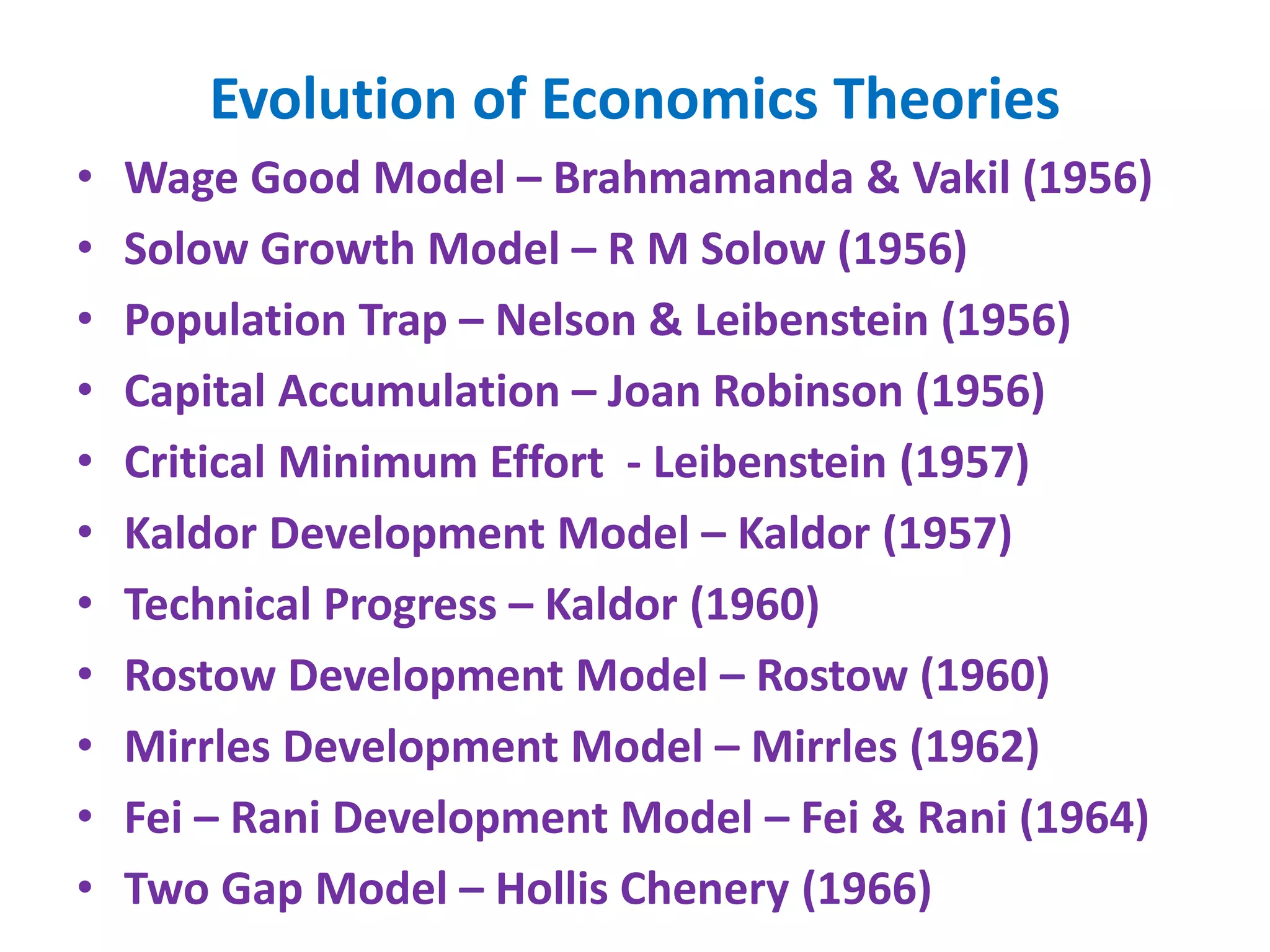 Evolution of economics theories | PPTX