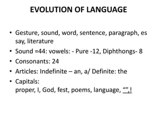 Evolution of english language 2 | PPTX