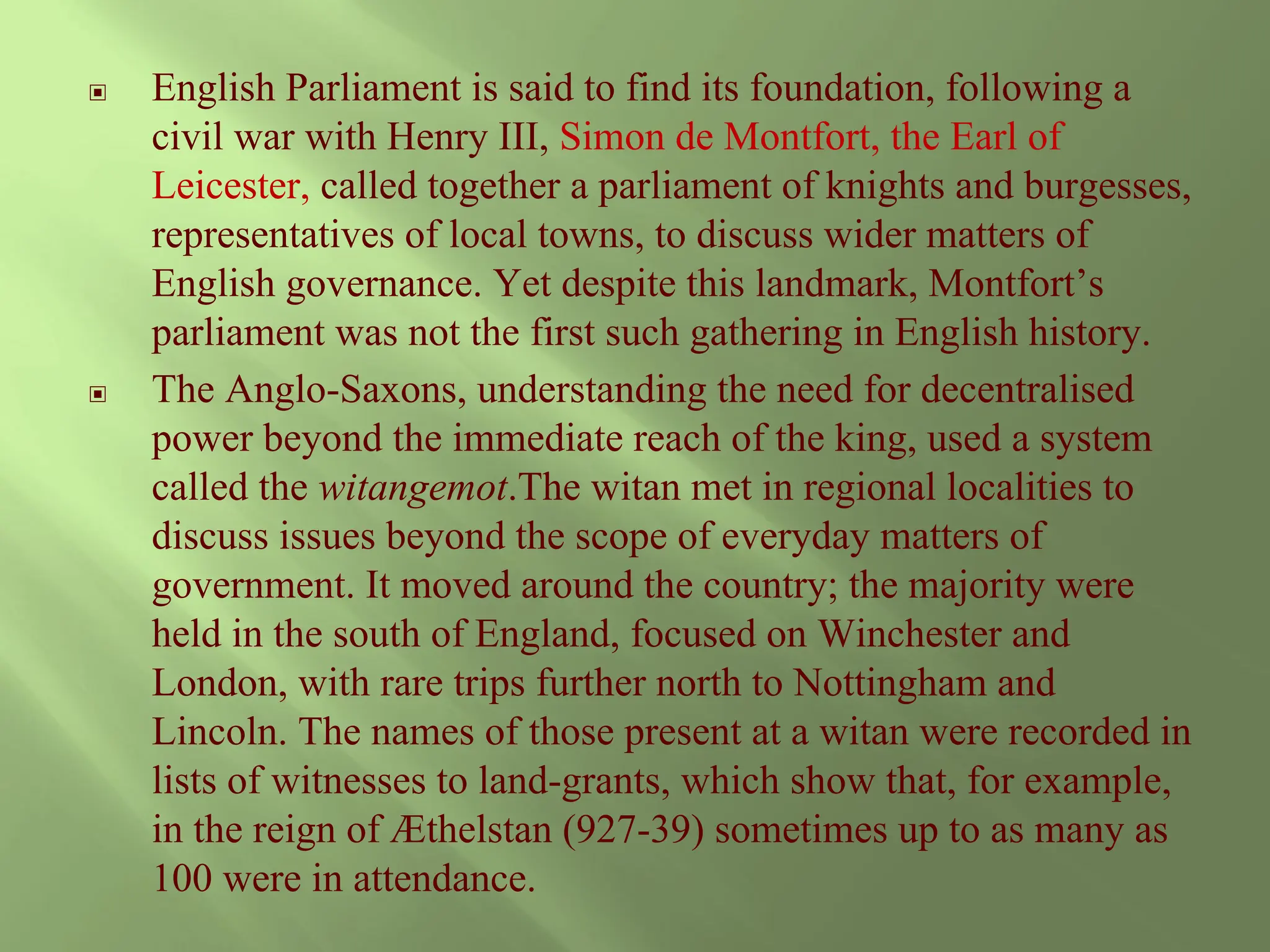 EVOLUTION OF ENGLISH PARLIAMENT tm bodi b | PDF