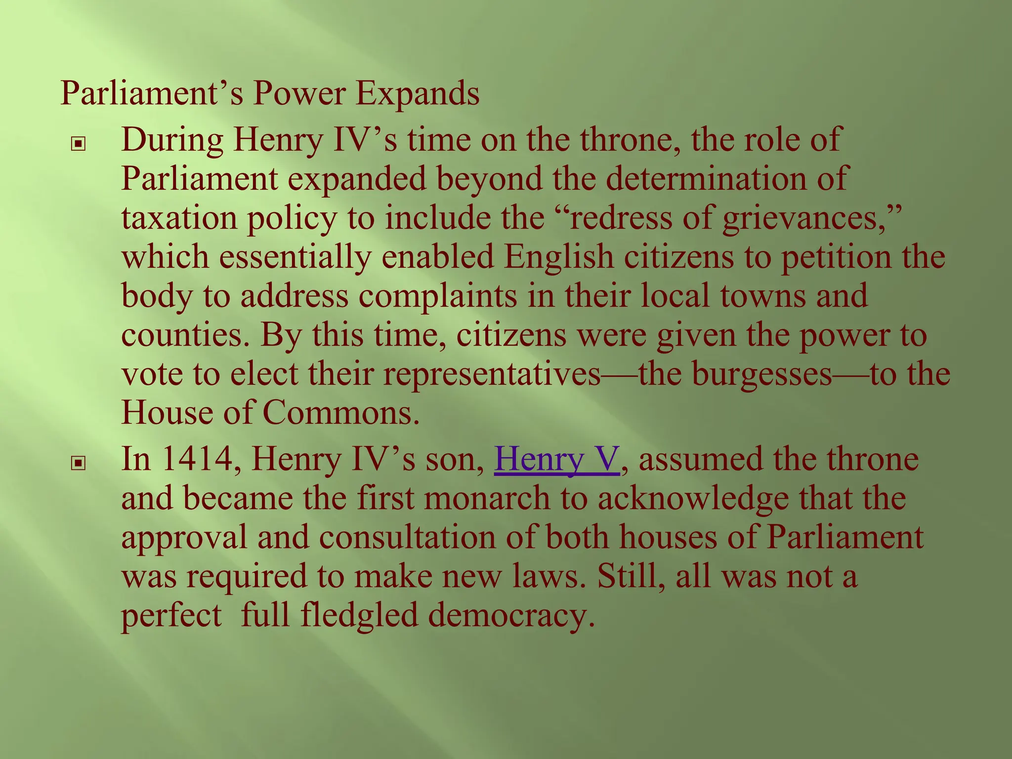 EVOLUTION OF ENGLISH PARLIAMENT tm bodi b | PDF