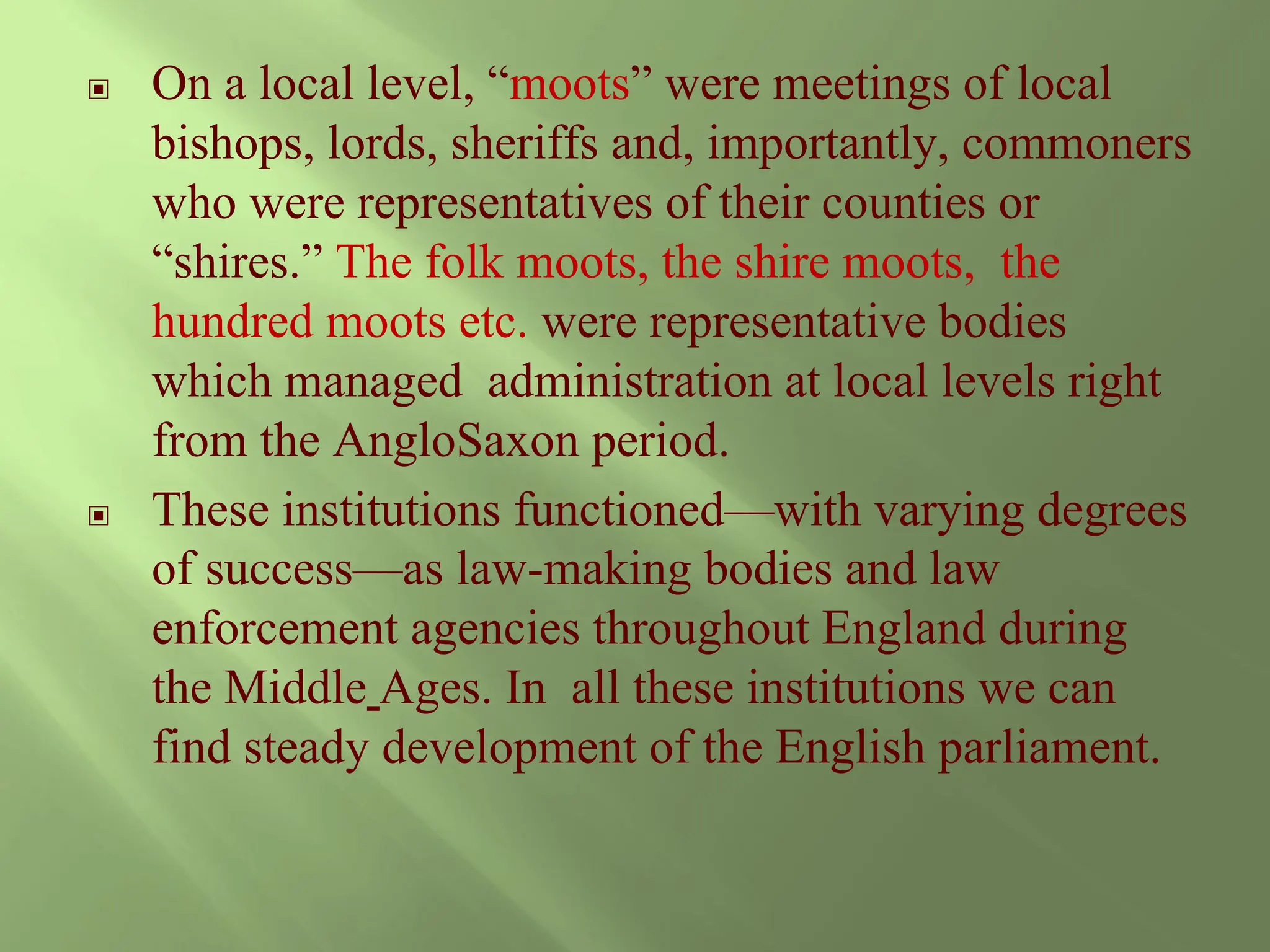 EVOLUTION OF ENGLISH PARLIAMENT tm bodi b | PDF