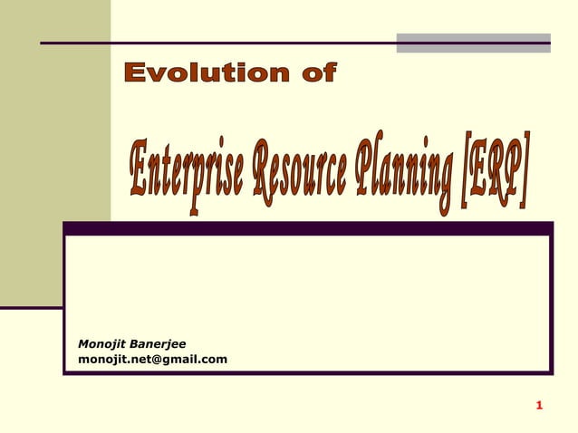 Evolution of ERP | PPT | Internet | Computing