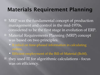 Evolution of Enterprise Resource Planning | PPTX