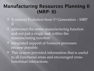 Evolution of Enterprise Resource Planning | PPTX