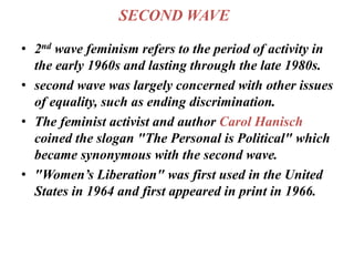 Evolution of feminism | PPTX