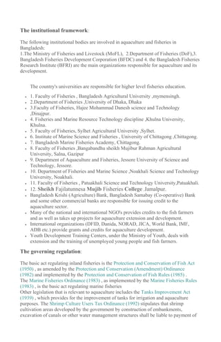 Evolution of fisheries sector in Bangladesh | PDF