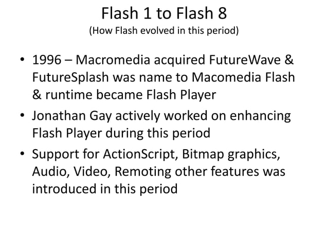Evolution of flash platform | PPTX