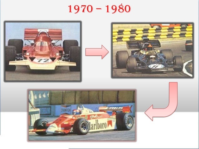 Evolution of formula 1 cars