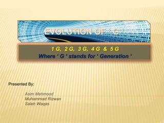 Evolution of ‘ G ‘ | PPTX