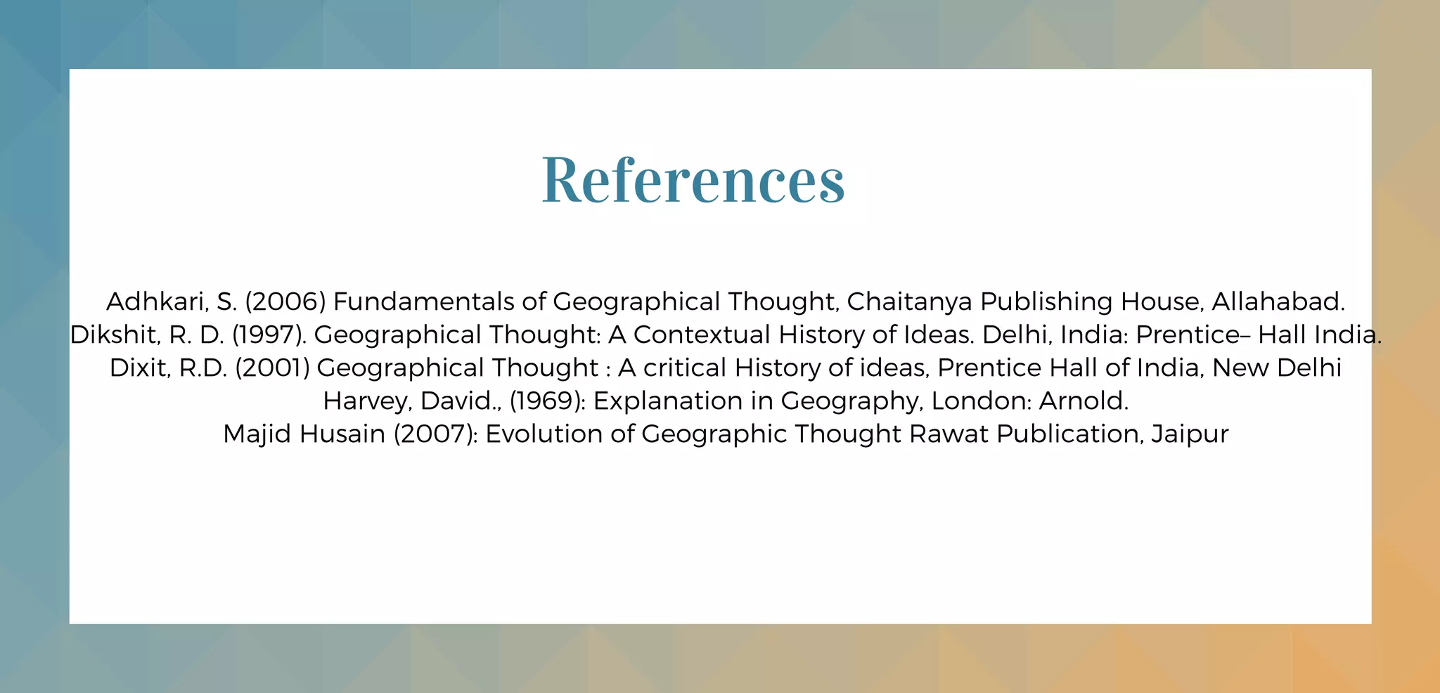Evolution of Geographical Thought | PDF