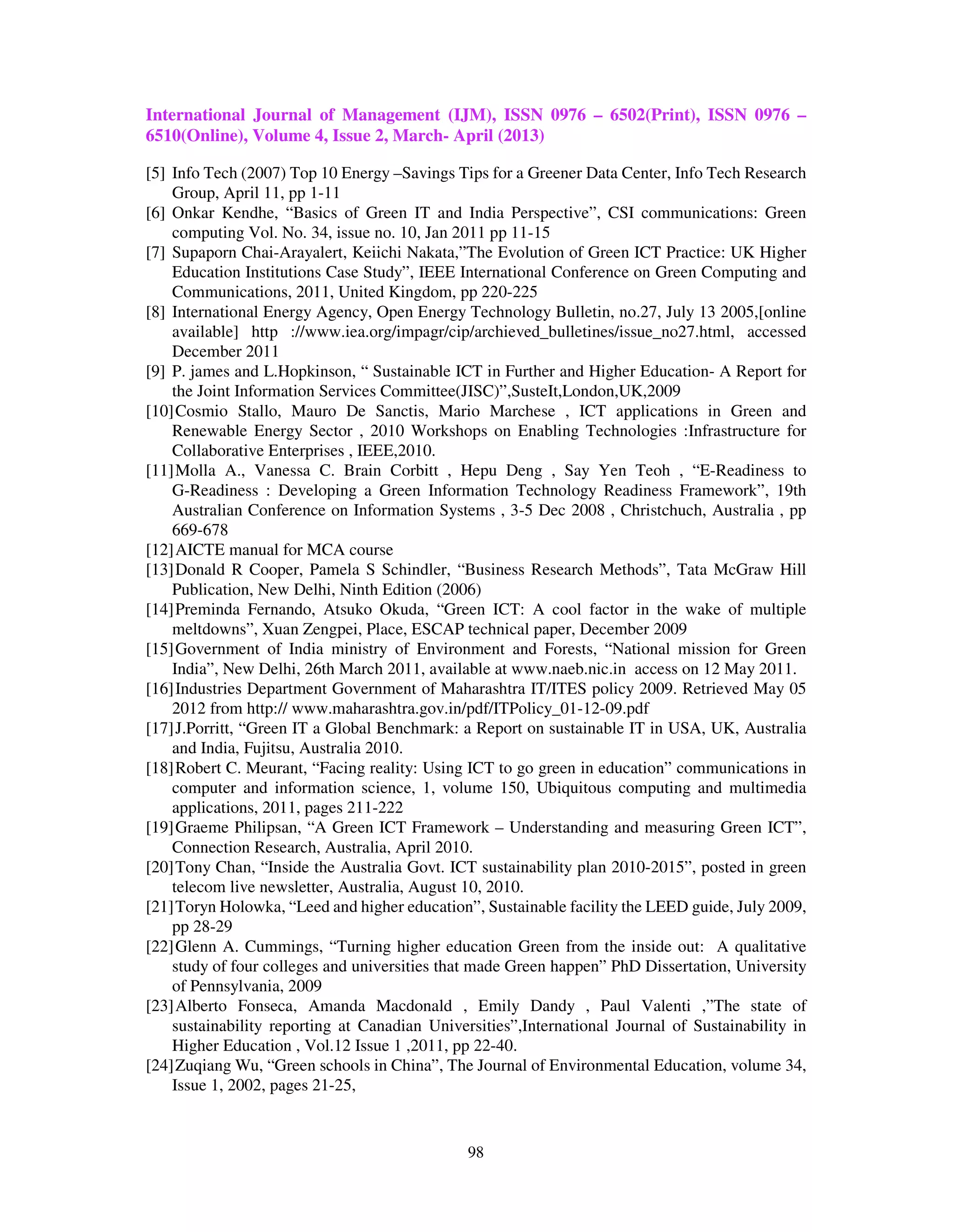 Evolution of green ict implementation in education sector a study of developed | PDF