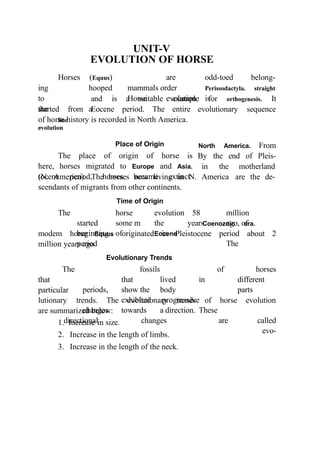 evolution of horse and man.pptx........... | PDF