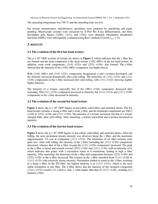 Evolution Of Hot Rolled Texture During Cold Rolling And Annealing In Ti If Steel Pdf
