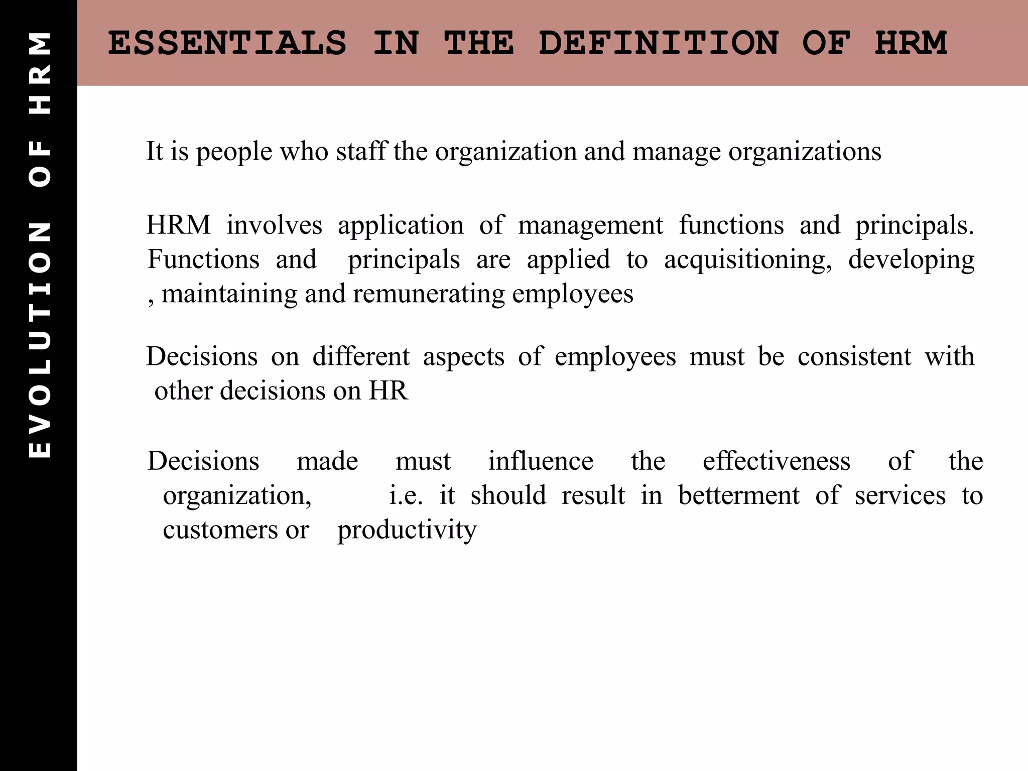 Evolution Of Hrm | PPSX