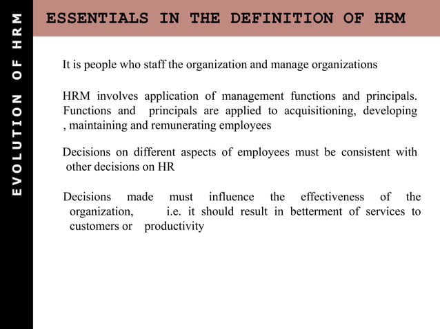 Evolution Of Hrm | PPT