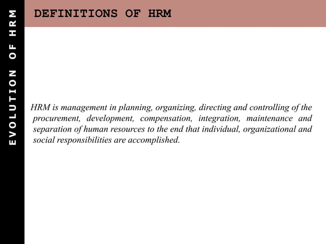 Evolution Of Hrm | PPT