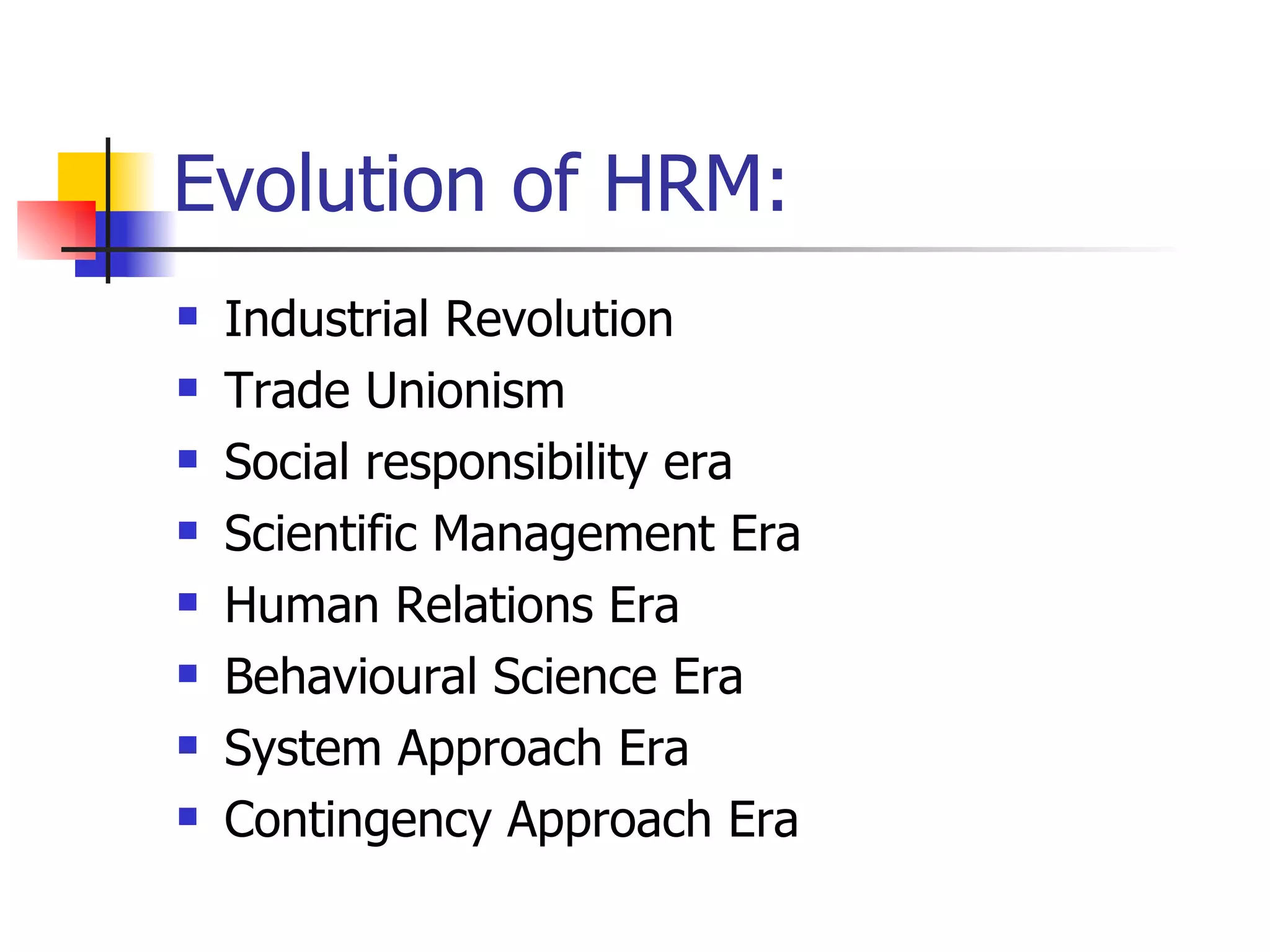 Evolution of hrm | PPT