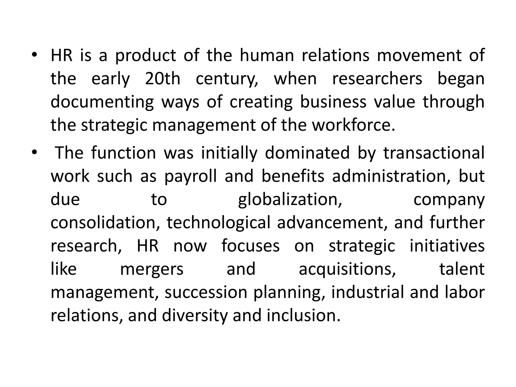 Evolution of hrm | PPTX