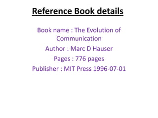 Evolution of human communication | PPTX