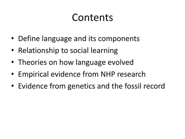 Evolution of human language final | PPTX | Genetics | Science