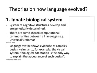 Evolution of human language final | PPTX