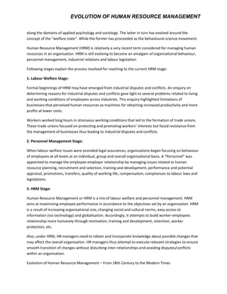 Evolution of human_resource_management | PDF