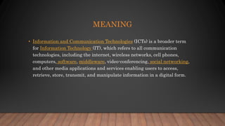 Evolution of ict, networking , and types | PPTX
