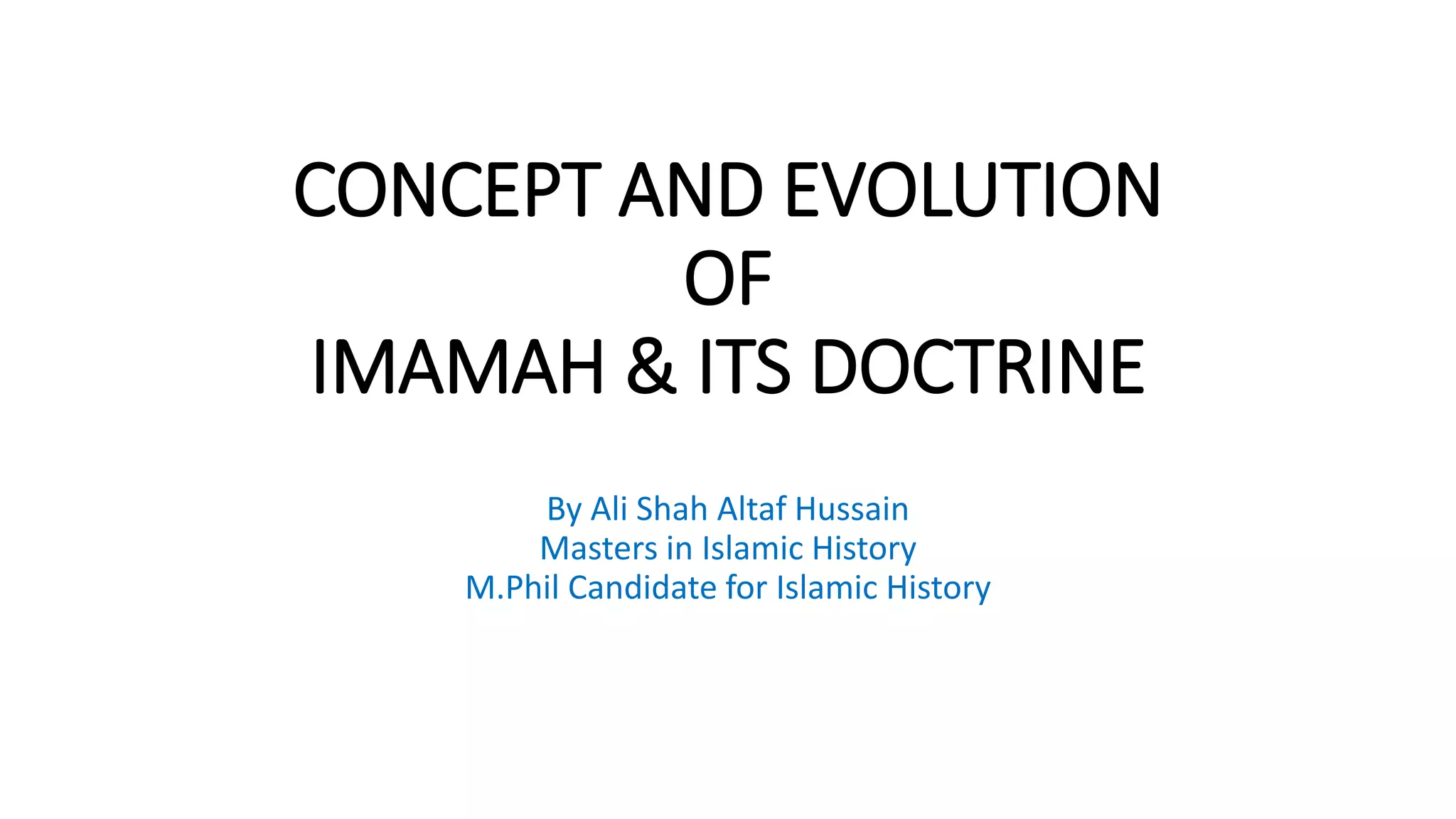 Evolution of Imamah.pptx
