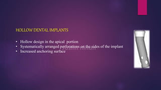 Evolution of implant designs, Dr Justin Ninan | PPTX