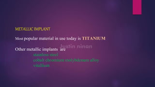 Evolution of implant designs, Dr Justin Ninan | PPTX