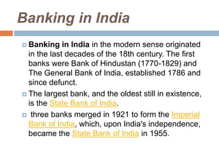 Evolution of indian banking system | PPTX