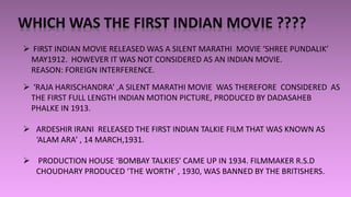 Evolution of Indian Cinema- From It's Birth to Present | PPTX